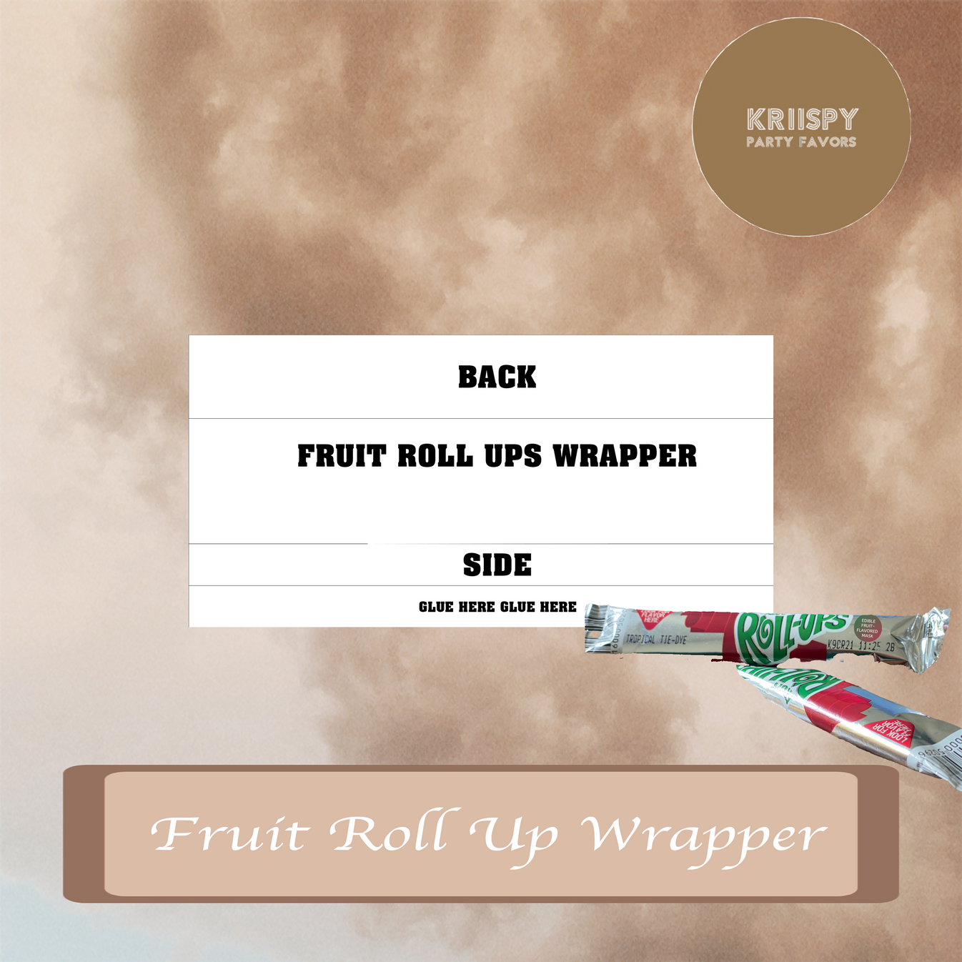 Fruit Roll Up Wrapper Template – Kriispy Party Favors